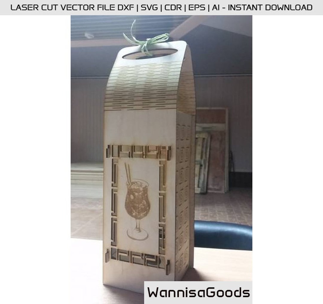 Laser Cut File Box Packing Laser Cut File Mini Bar Cnc Files for Wood ...