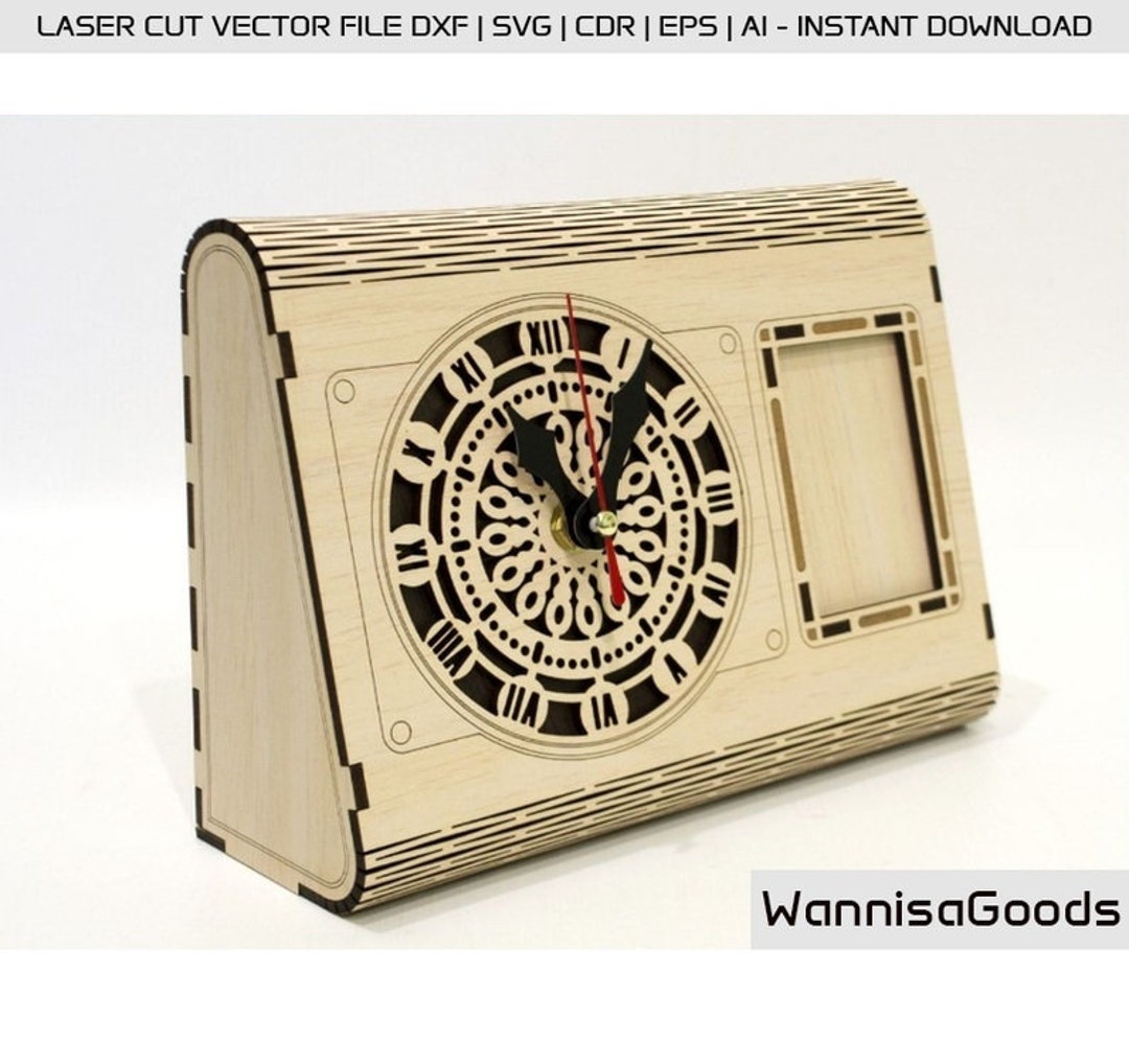 Laser Cut Puzzle Table Clock Laser Files Different Cnc Router Files Cnc ...