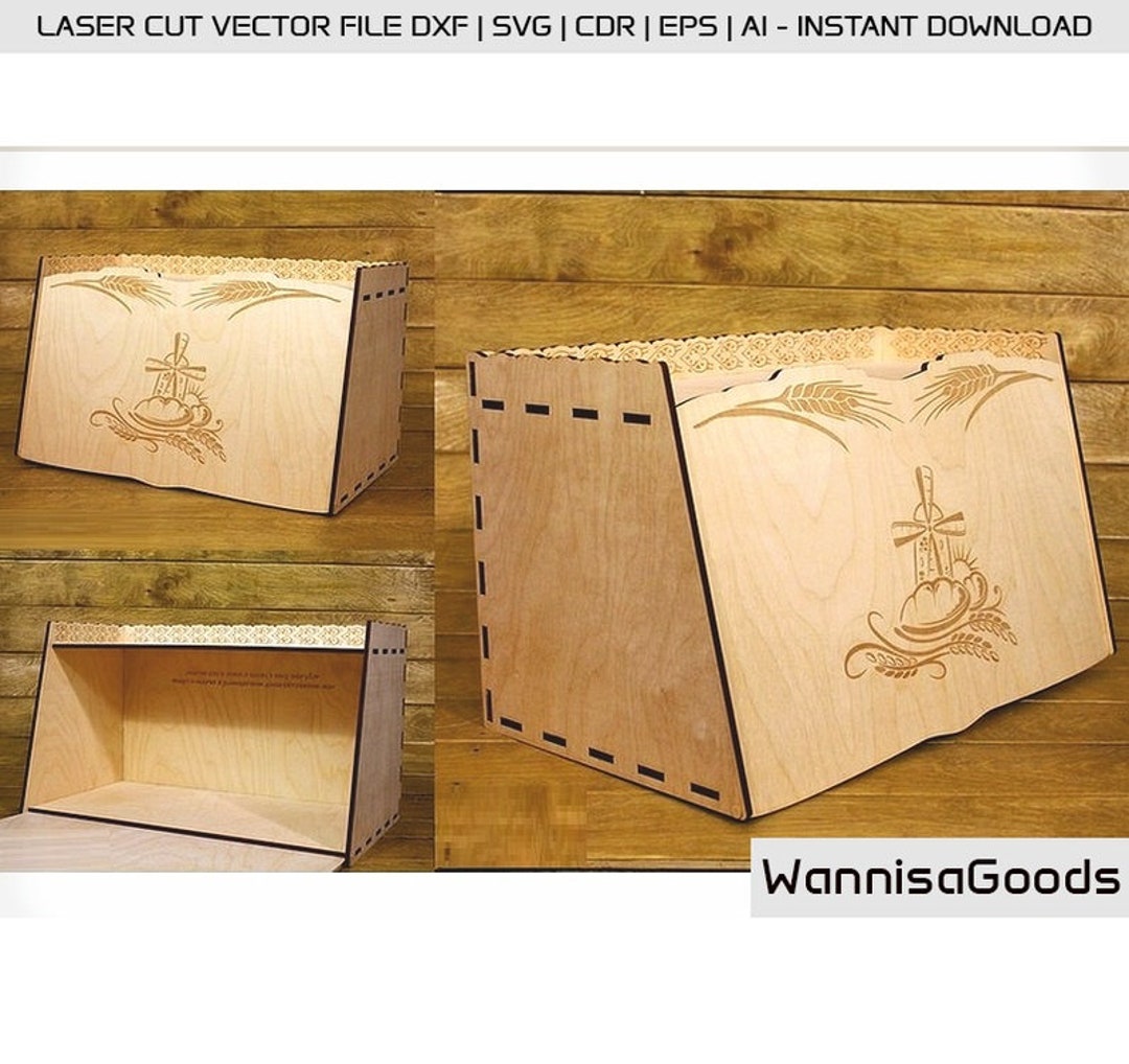 Laser Cut Puzzle Bread Box Laser Cut Svg Caskets and Boxes Laser Cut ...