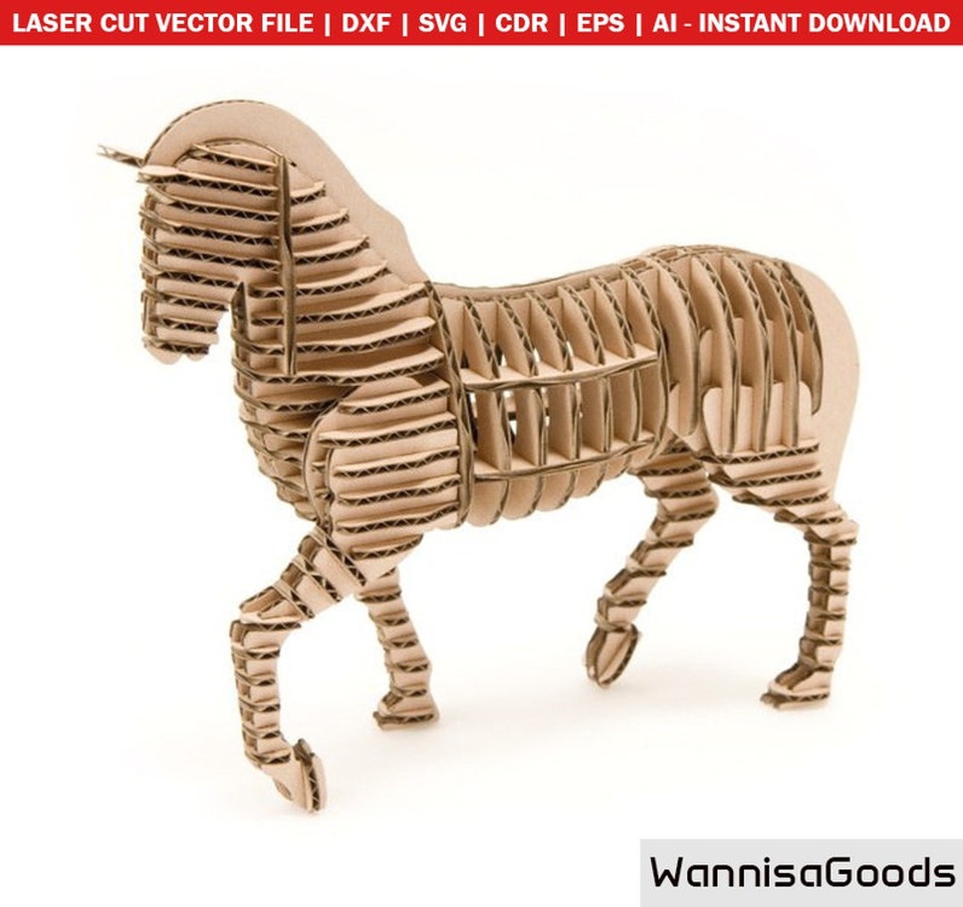 Horse Laser Cut Files SVG DXF CDR Vector Plans, Files Instant Download ...