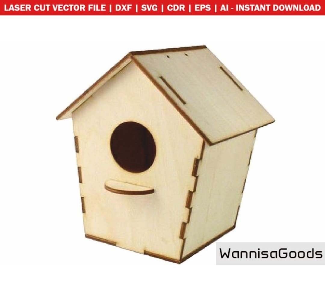Birdhouse Laser Cut File SVG, DXF, Vector Plans, Cnc Cut, Laser Cut ...
