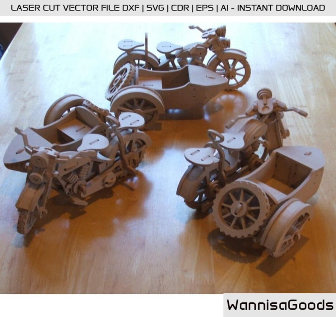 Laser Cut File Motorcycle Lasercut Cars and Vehicles Laser Cut Template ...