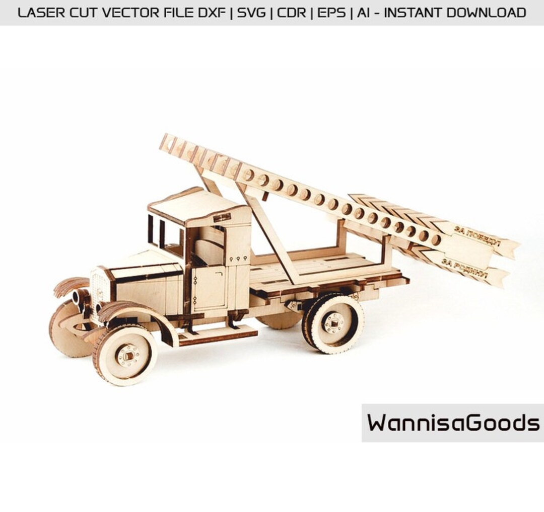 Laser Cut Puzzle GAZ-AA Laser Cut Plans Cars and Vehicles Digital ...