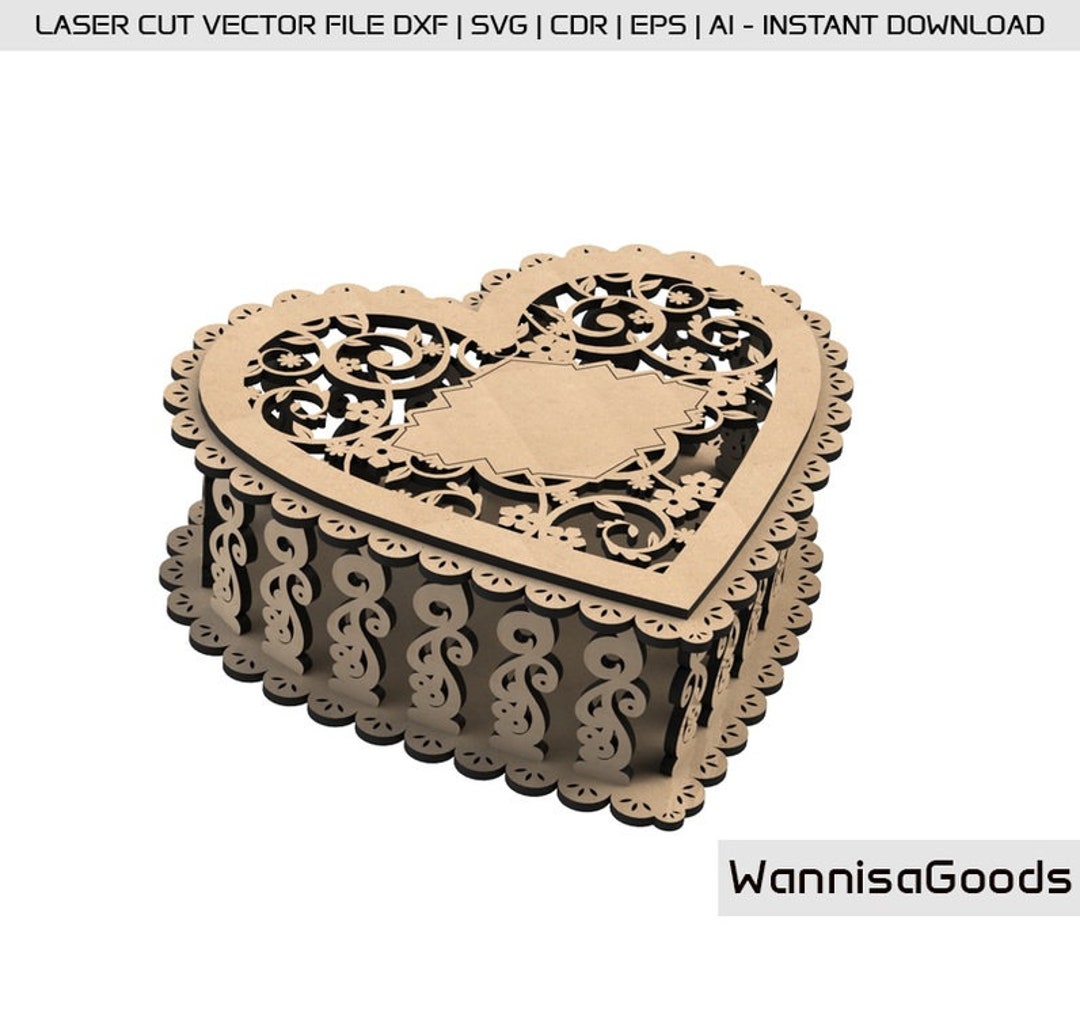 Laser Cut Puzzle Casket Heart Woodworking Plans Caskets and Boxes Laser ...