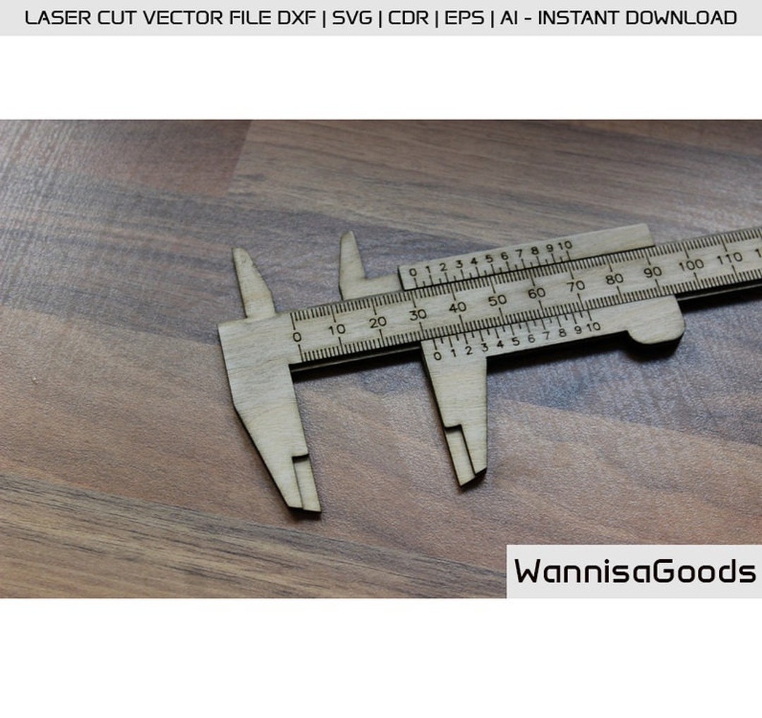 Laser Cut File Caliper and Radius Meter Laser Cut Pattern Different ...