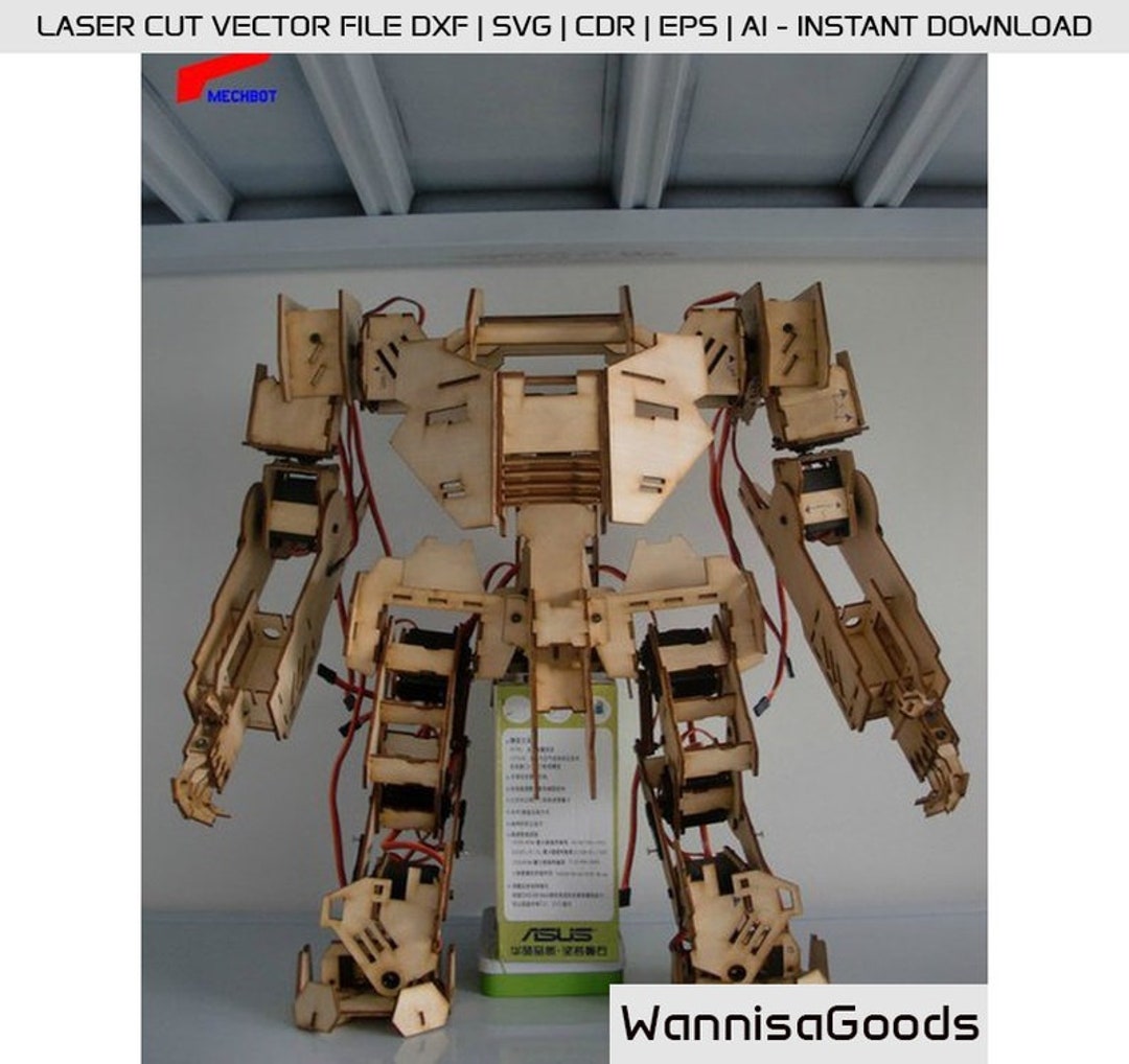 Laser Cut Puzzle Robot Puzzle Laser Cut Different Laser Files Cnc Files ...