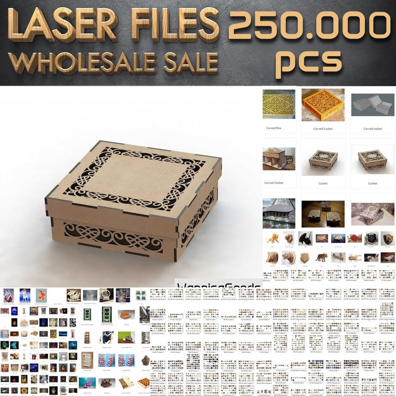 Laser Cut File Casket Laser Cut Patterns Caskets and Boxes Vector Laser ...