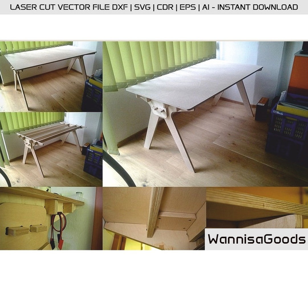 Laser Cut File Prefab Table Laser Cut Pattern Furniture Laser Cut ...