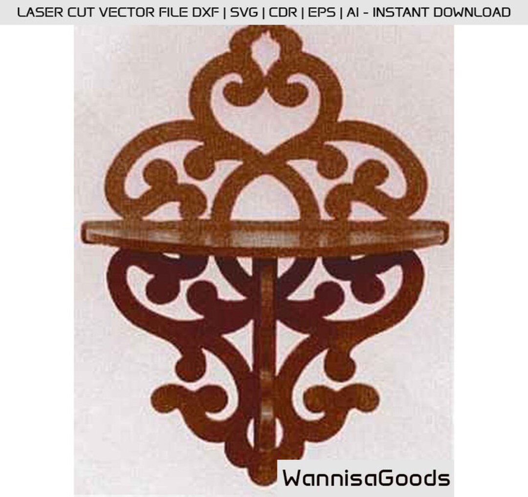 Laser Cut File Carved Shelf Laser Engraving Shelves and Drawers Laser ...