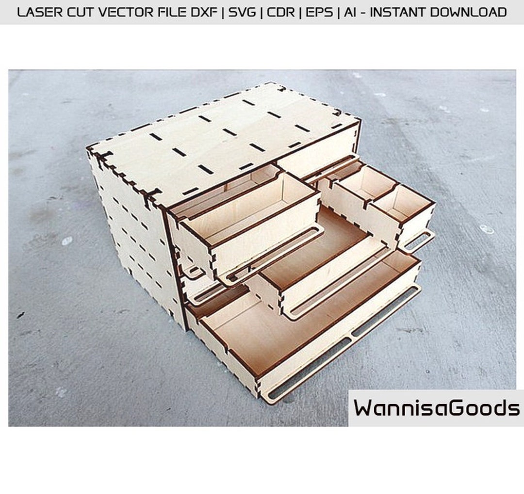 Laser Cut File Box Laser Cut Files Shelves and Drawers Wood Working ...