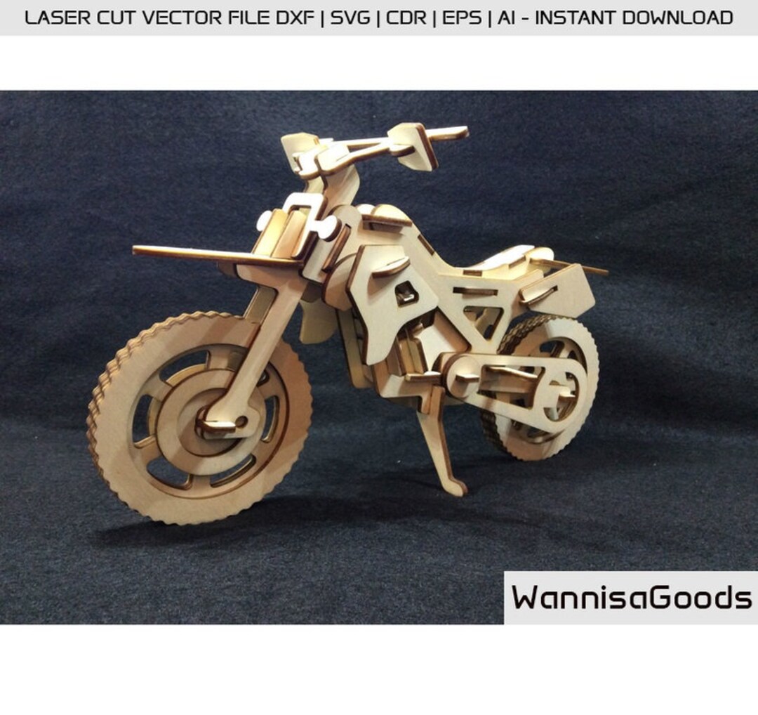 Laser Cut File Motocross Bike Cnc Files for Wood Cars and Vehicles ...