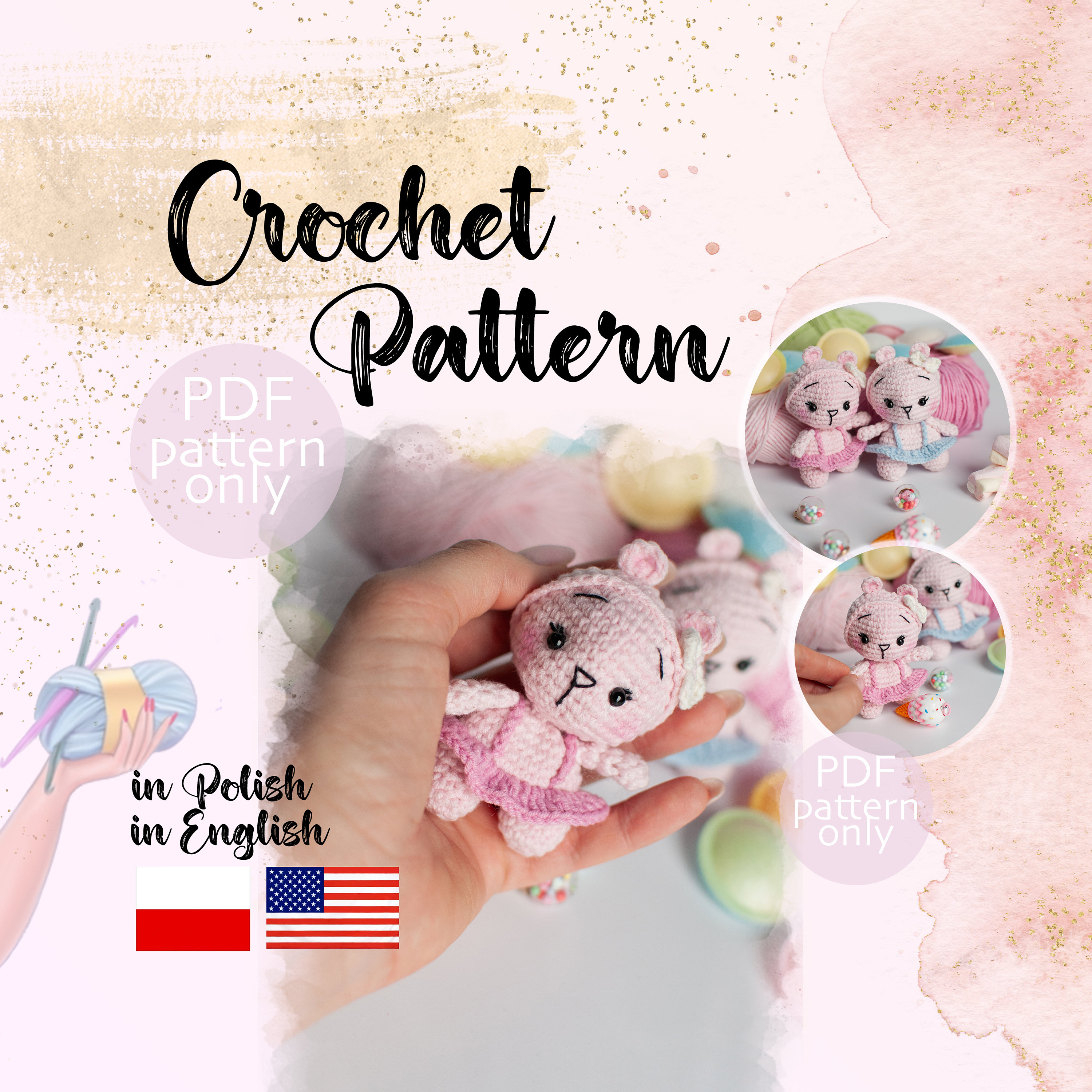 Little Bear, Crochet Pattern, Amigurumi Pattern, Little Teddy Bear - Etsy
