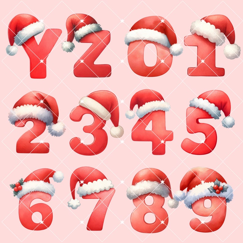 Watercolor Christmas Alphabet and Numbers, Alphabet Letters Bundle, A-Z ...