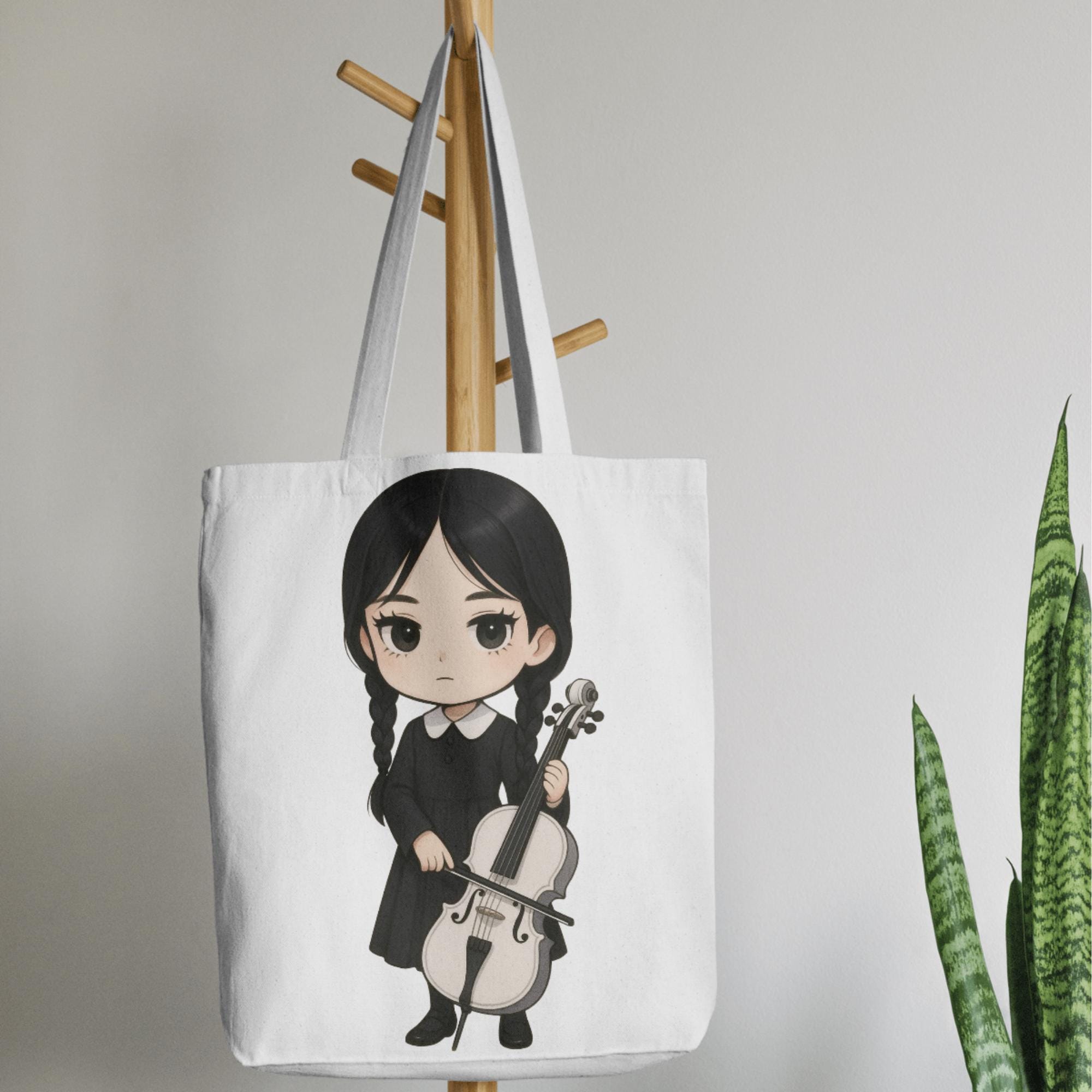 Wednesday Addams Birthday Clipart: Gothic Chibi Girl PNG Set (digital ...