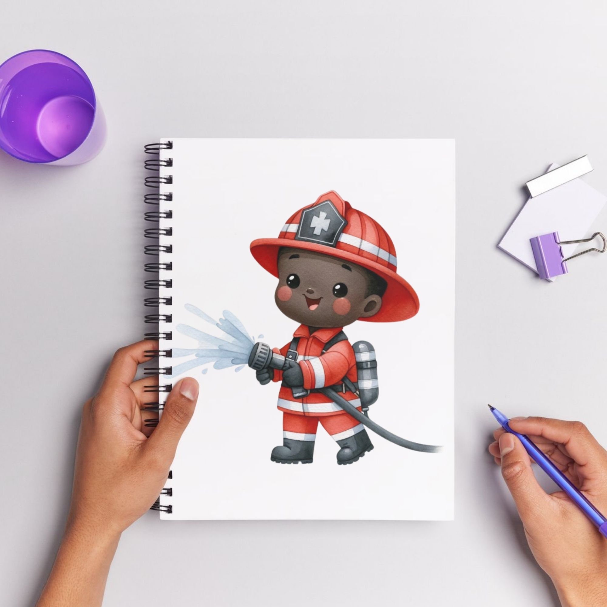 Firefighters Clipart Bundle, Watercolor Fire Department, Firemen, Fire ...