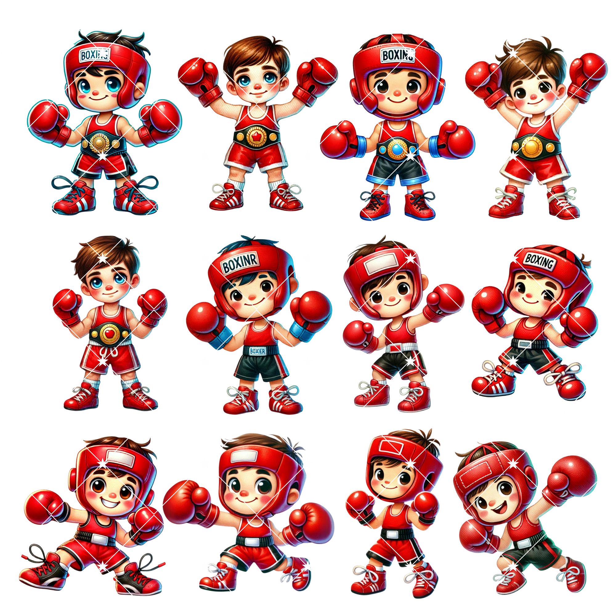 Boxing Boy Clipart, Boxing Watercolor PNG, Little Kid With Boxing ...