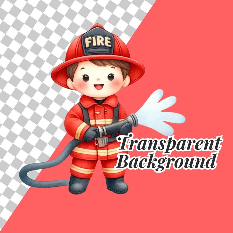 Firefighters Clipart Bundle, Watercolor Fire Department, Firemen, Fire ...