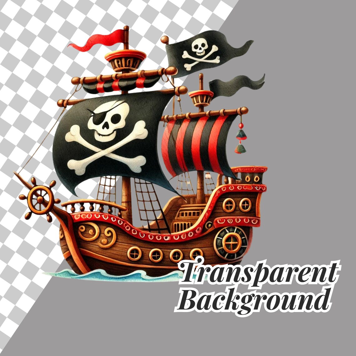 Pirate Adventure, Watercolor Clipart, Pirate Clipart, Cute Pirates ...