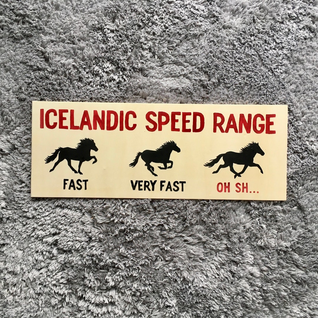 Wooden Sign "icelandic Speed Range" - Etsy