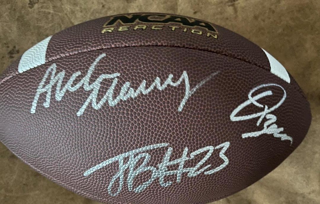 Arch Manning Quinn Ewers & Jaydon Blue Autographed Wilson NCAA Football ...