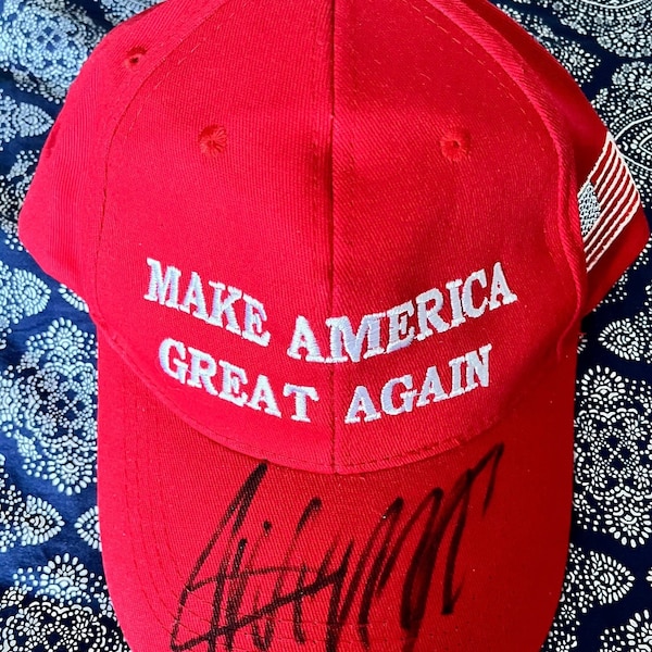 Trump Signed Hat - Etsy