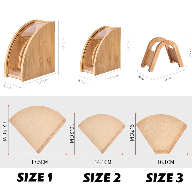 Custom Solid Wood Coffee Filter Storage Box, Coffee Filter Paper Holder ...