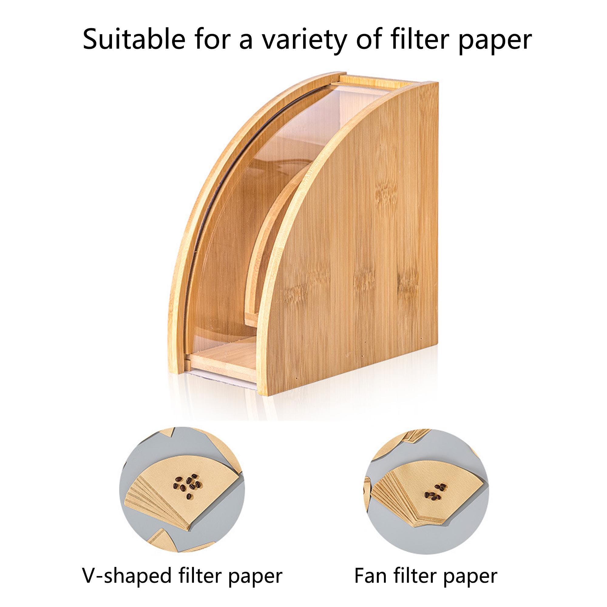 Custom Solid Wood Coffee Filter Storage Box, Coffee Filter Paper Holder ...