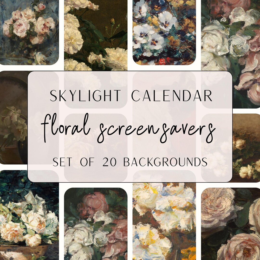Skylight Calendar Art Set of 20 Digital Background Prints | Moody ...