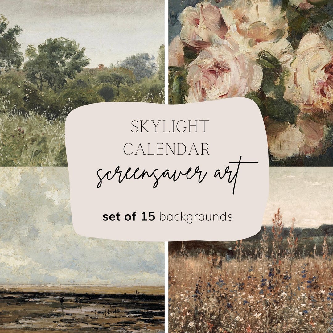 Skylight Calendar Art Set of 15 Digital Background Prints | Moody ...
