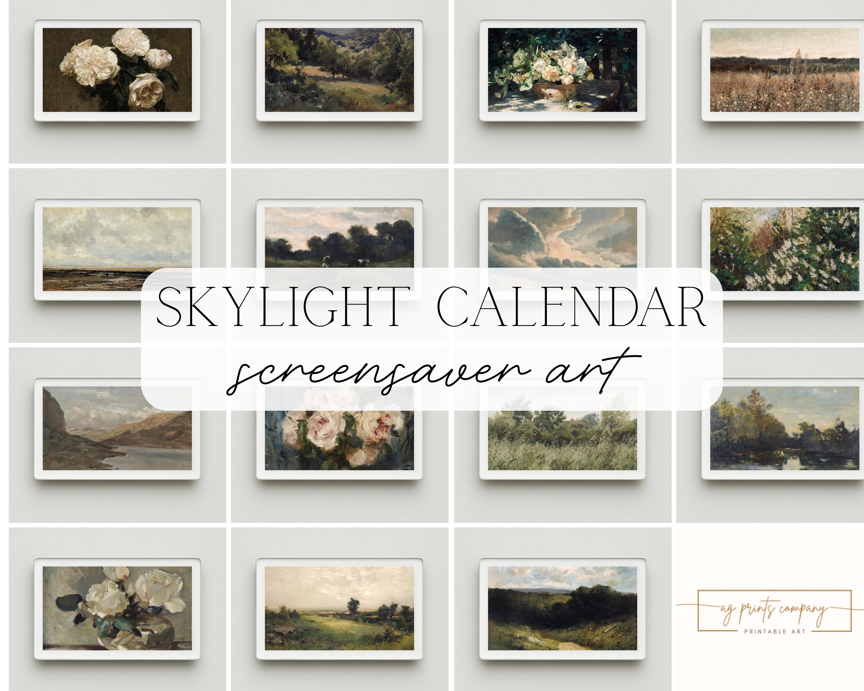 Skylight Calendar Art - Set of 15 Digital Screensavers | Moody Floral ...