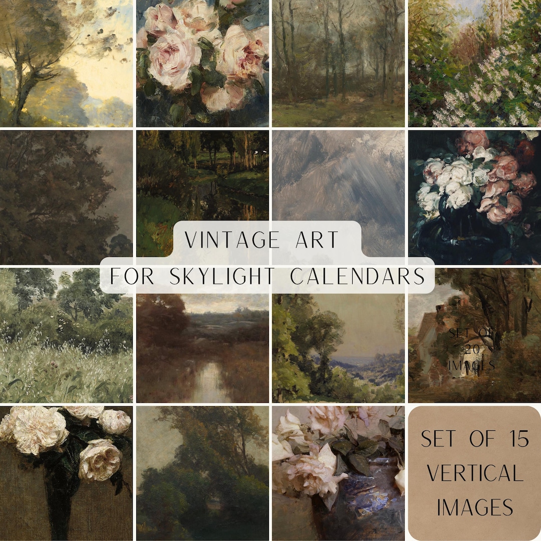 VERTICAL Skylight Calendar Art Set - 15 Digital Backgrounds | Moody ...
