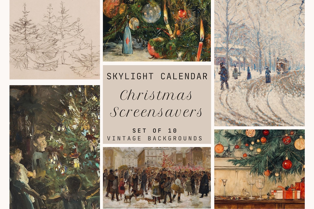 Skylight Calendar Art – CHRISTMAS & HOLIDAY Set of 10 Screensavers ...