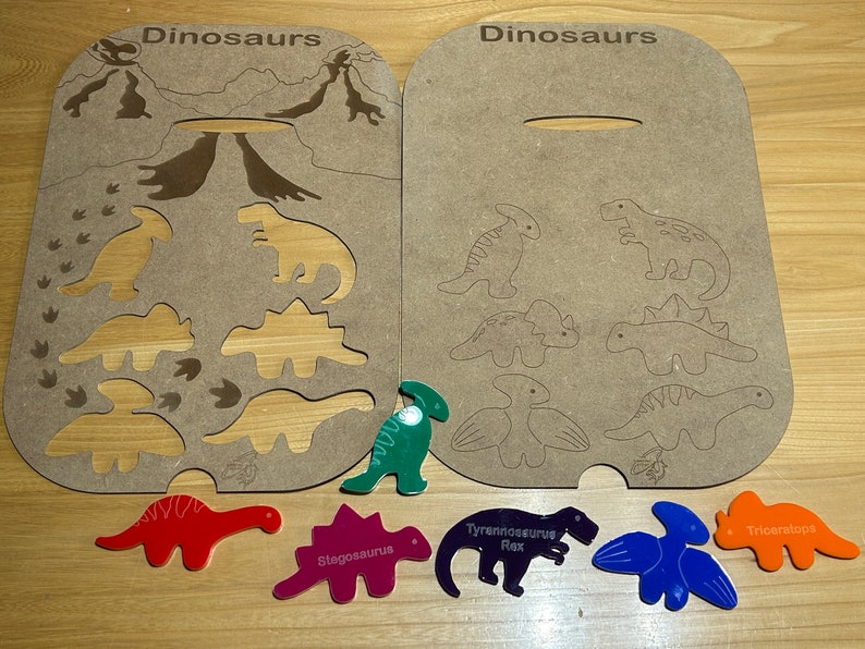Dinosaurs a Fun Learning Insert / Board for Ikea Trofast Trays, to Fit ...
