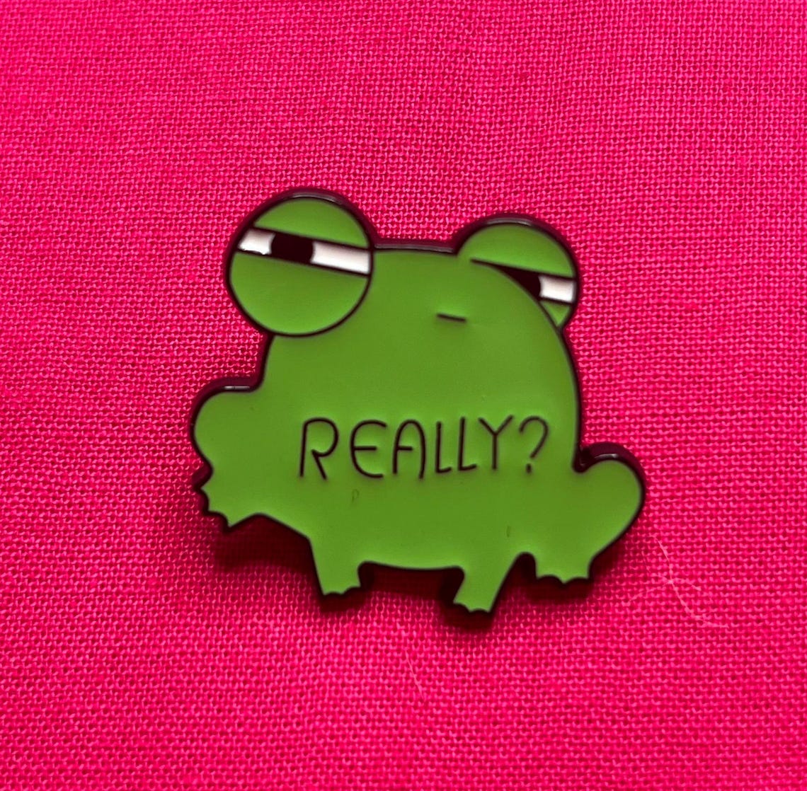 Cute Funny Frog Enamel Pin Badges: Frogs, Memes, Anime, Gift, Accessory ...