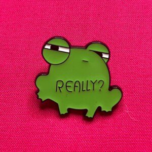 Cute Funny Frog Enamel Pin Badges: Frogs, Memes, Anime, Gift, Accessory ...
