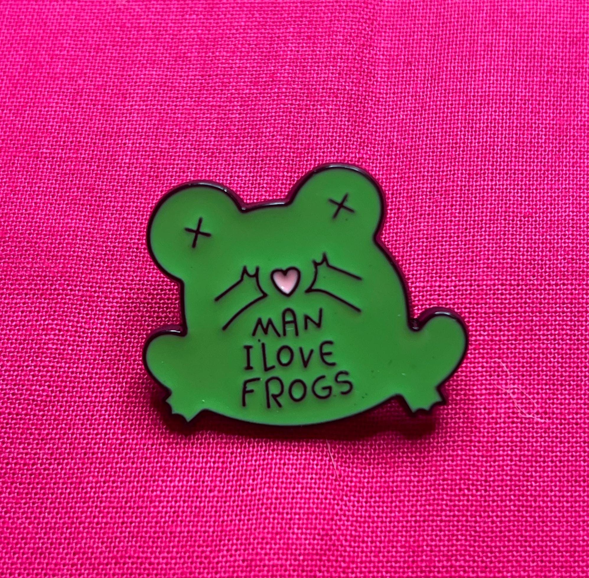 Cute Funny Frog Enamel Pin Badges: Frogs, Memes, Anime, Gift, Accessory ...