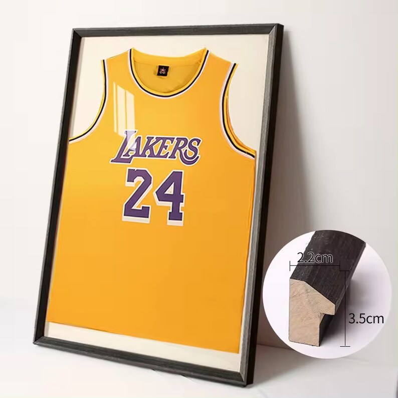 Solid Wood Jersey Display Case Frame Plexiglass Shadow Box for Posters ...
