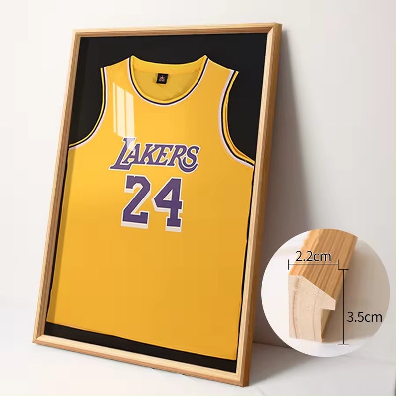Solid Wood Jersey Display Case Frame Plexiglass Shadow Box for Posters ...