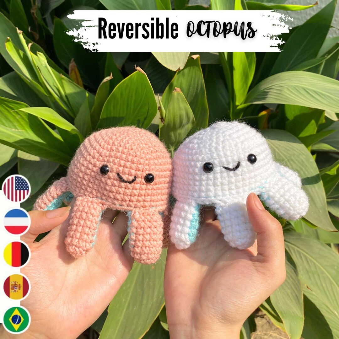 Reversible Octopus Crochet Pattern, Cute Octopus Amigurumi Pattern ...