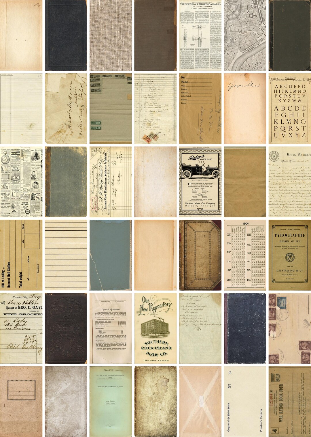 Vintage Backdrops VOLUME 3 - 42 Printable Background Papers for ...