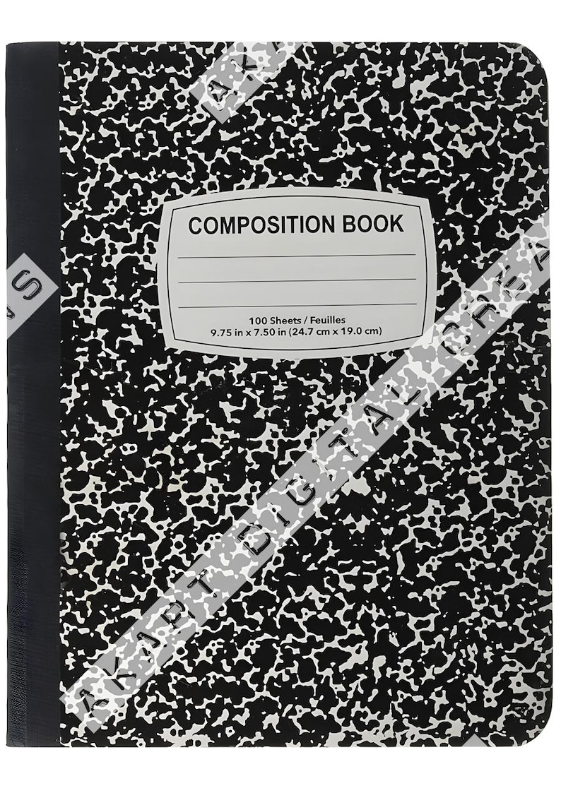 Vintage Composition Book Covers Grungy Junk Journal Ephemera (digital ...