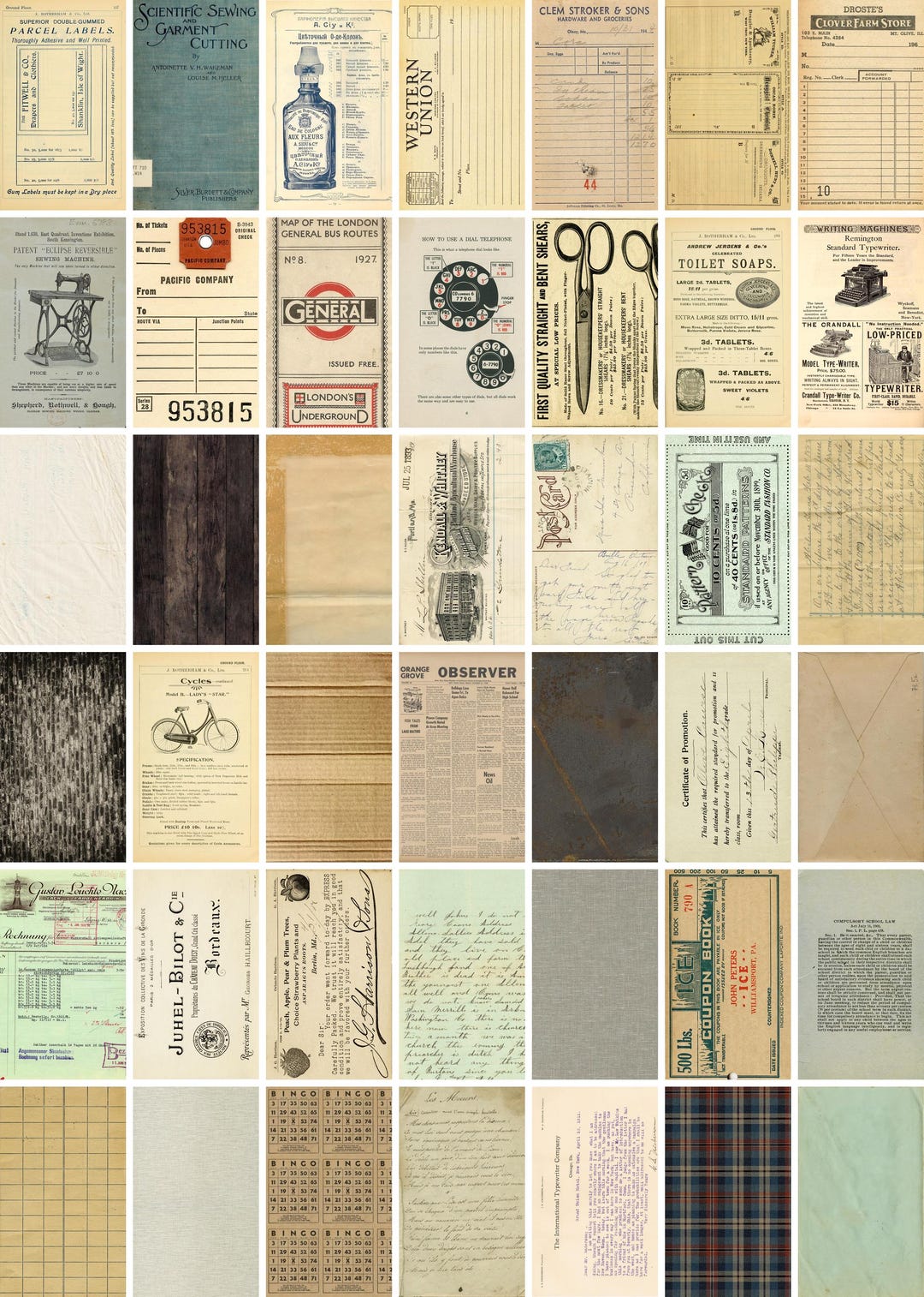 Vintage Backdrops VOLUME 4 - 42 Printable Background Papers for ...