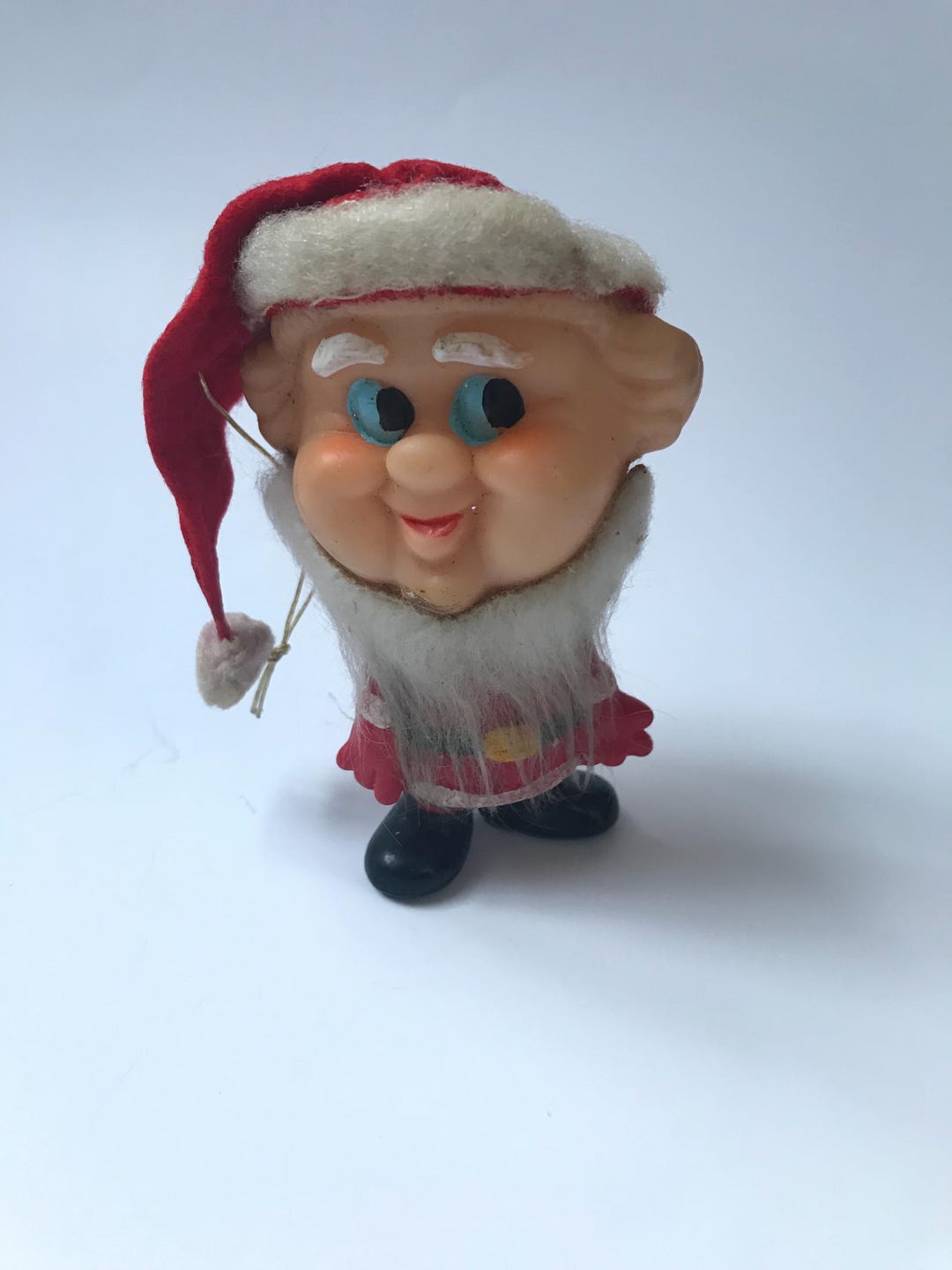 Vintage Rubber Santa With Big Head Ornament Made in Japan - Etsy