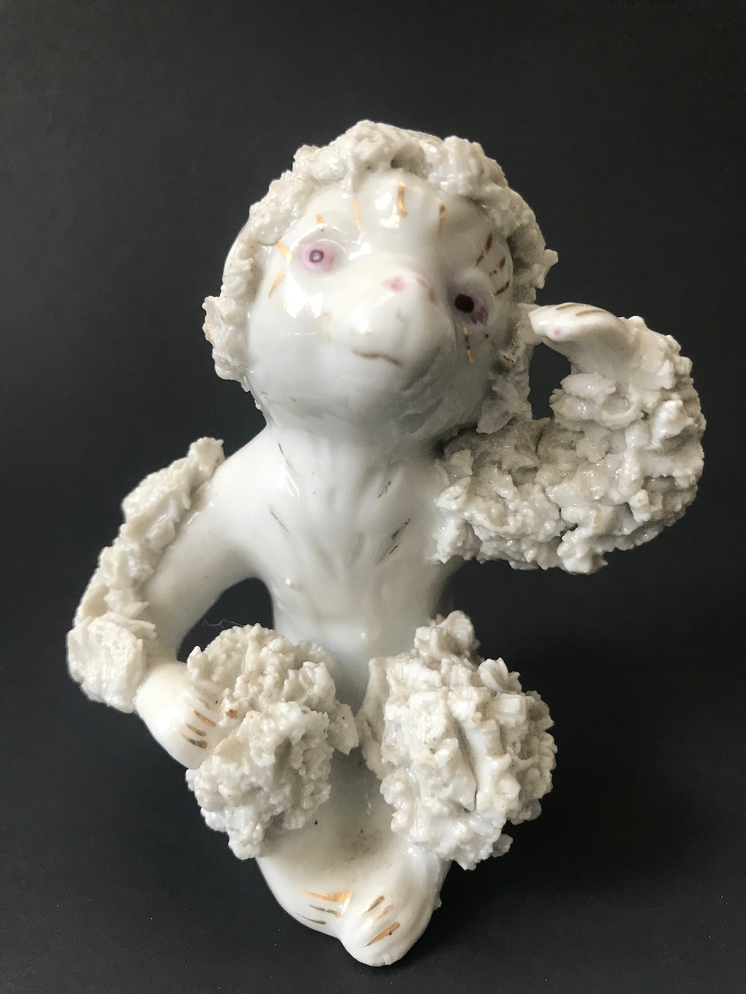 Vintage Spaghetti Ceramic Monkey Figurine - Etsy