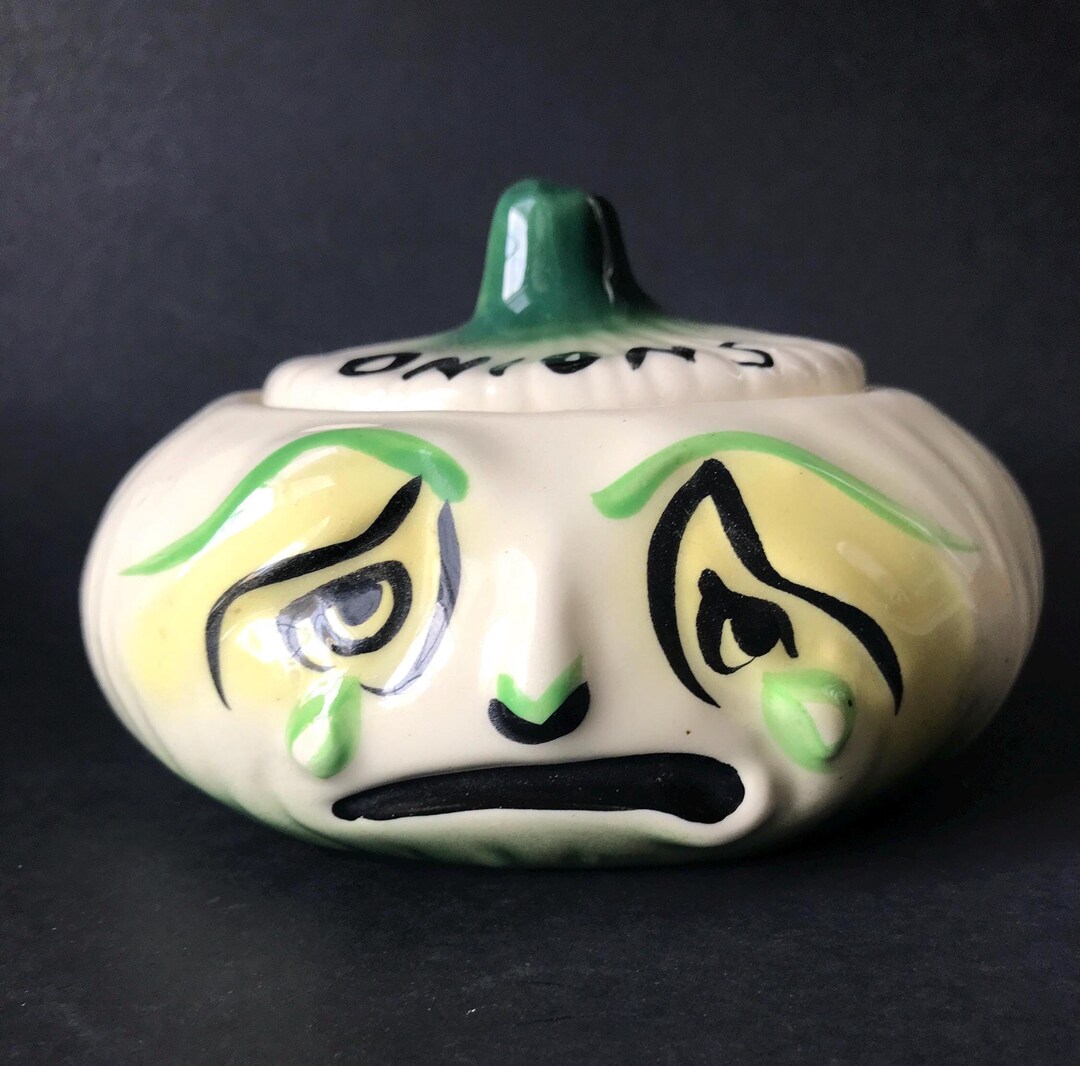 Vintage Anthropomorphic Crying Onion Pottery Condiment Jar - Etsy