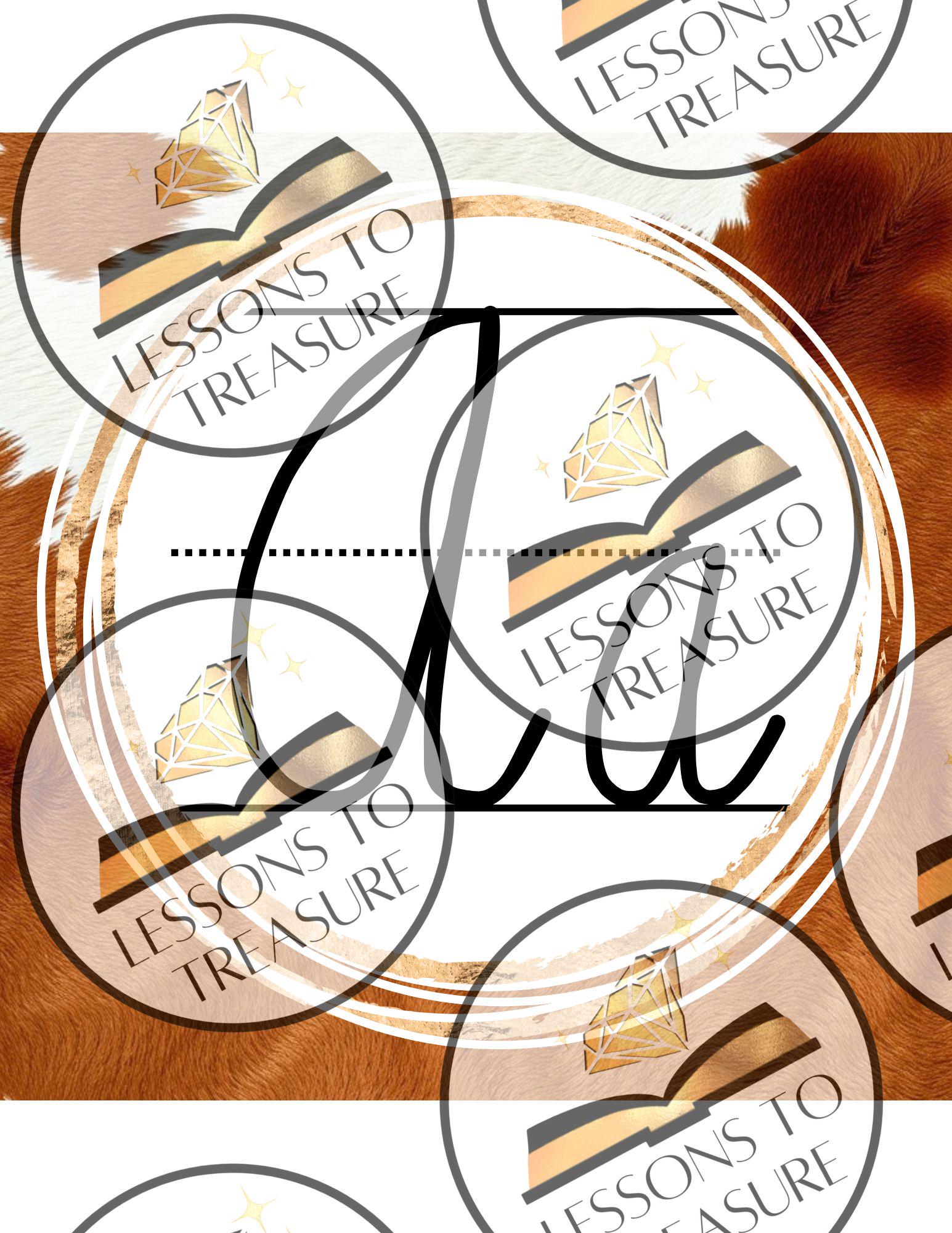 Highland Cow Cursive Alphabet Classroom - Etsy