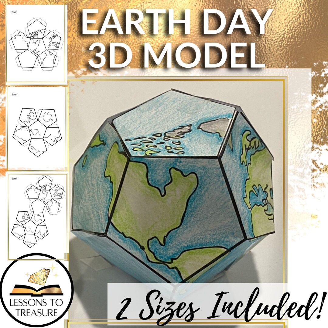 Earth Day 3D Model Dodecahedron - Etsy