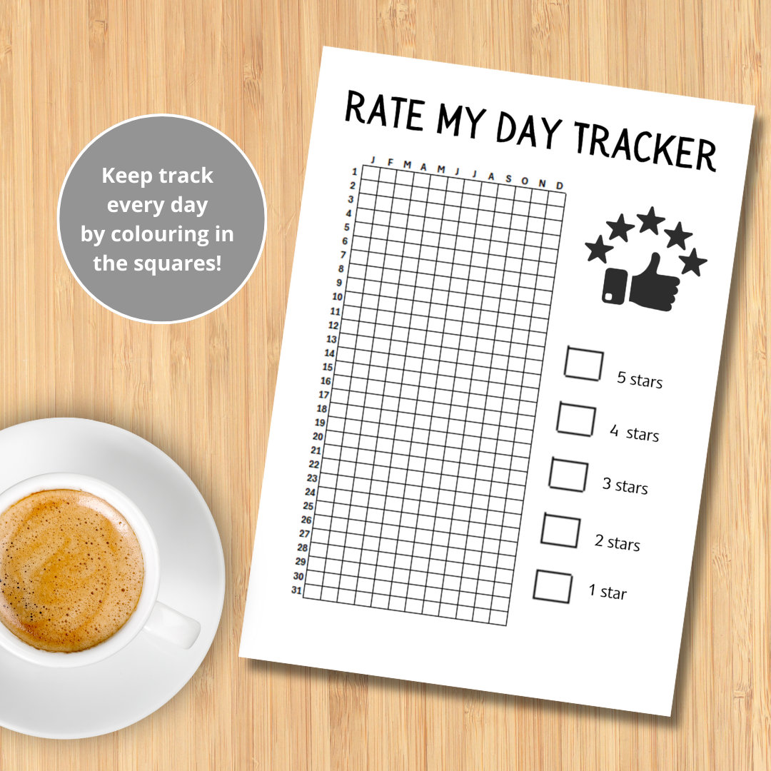 Rate My Day Tracker Printable Tracker Yearly Tracker Journalism Tracker ... Rate My Day Tracker Printable Tracker Yearly Tracker Journalism Tracker ...