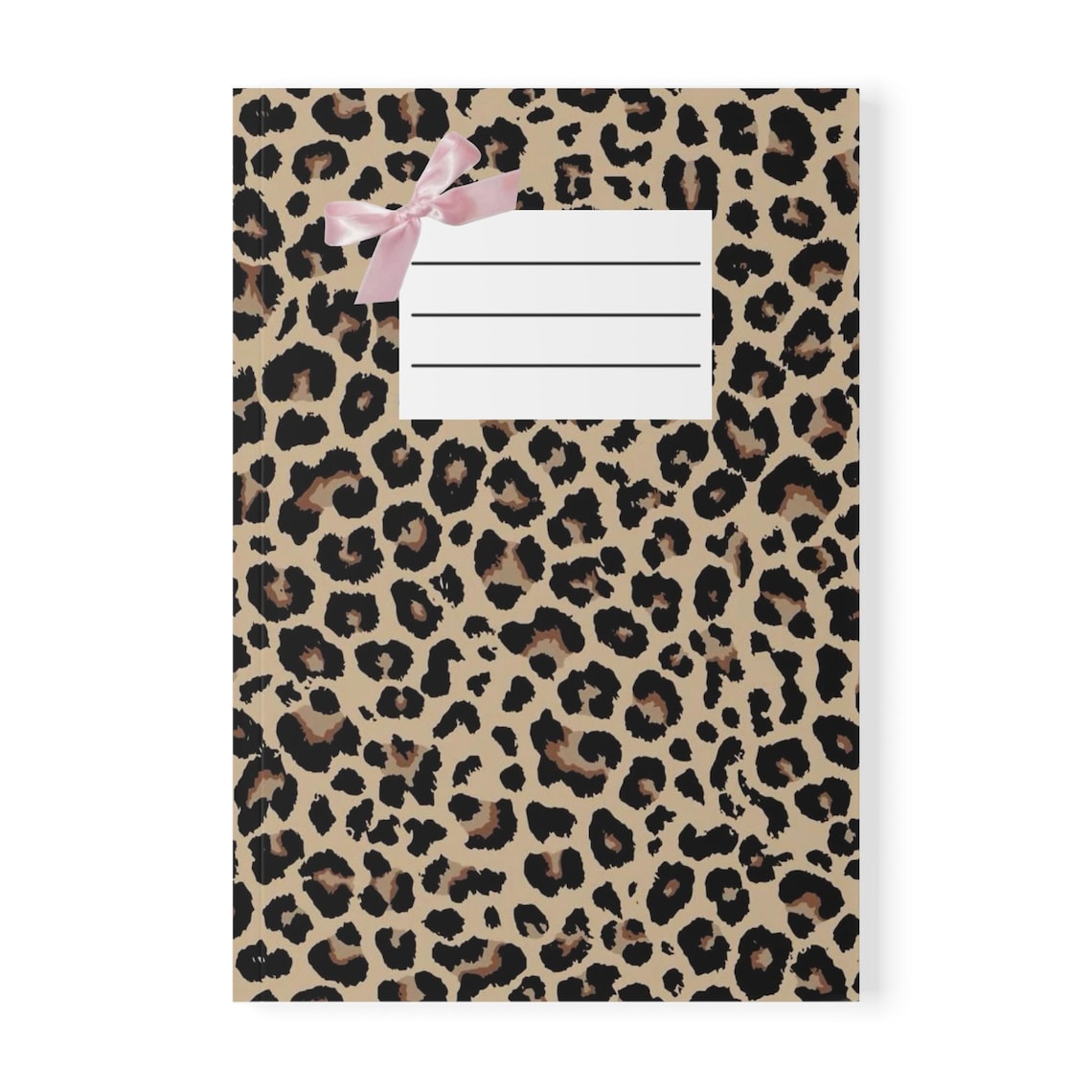 Leopard Print Pink Bow Notebook, A5 Journal - Etsy