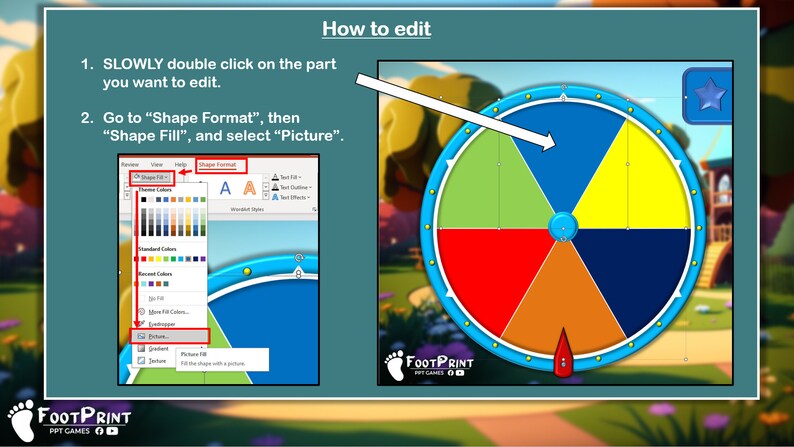 Powerpoint Game Template Spinner - Etsy